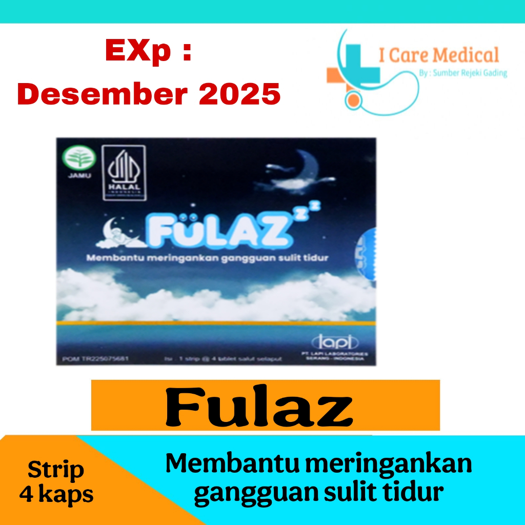 Jual Fulaz Strip Isi 4 Tablet / Membantu Mengatasi Sulit Tidur ( Exp 12 ...