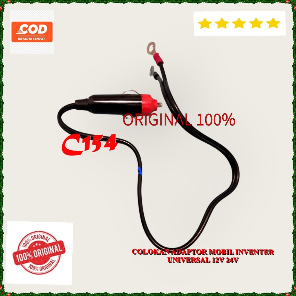 Jual C154 ORI 100% KABEL POWER INVERTER cigarette lighter TERMINAL CLIP ...