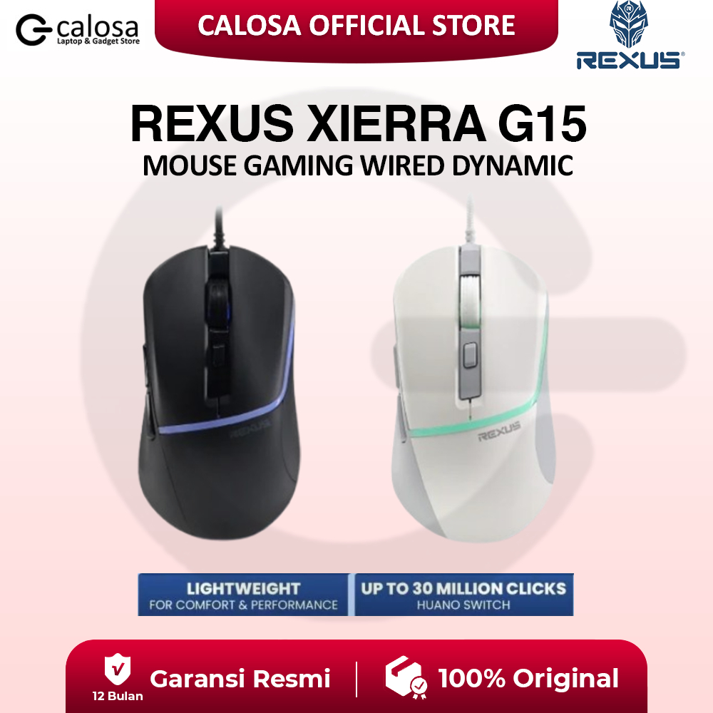 Jual Mouse REXUS Gaming Xierra 6D G15 RGB LED Braided Cable | Shopee ...