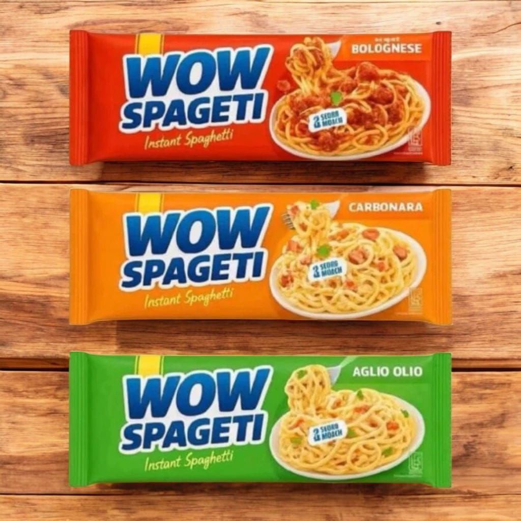 Jual OBRAL PROMO WOW SPAGETI SPAGHETTI PER RENCENG ISI 5 | Shopee Indonesia