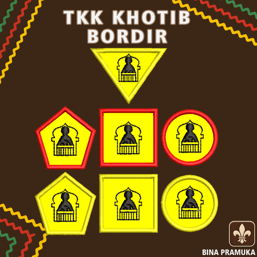 Jual TKK Khotib Pramuka Khotbah TKK Siaga Penggalang Penegak Bordir ...