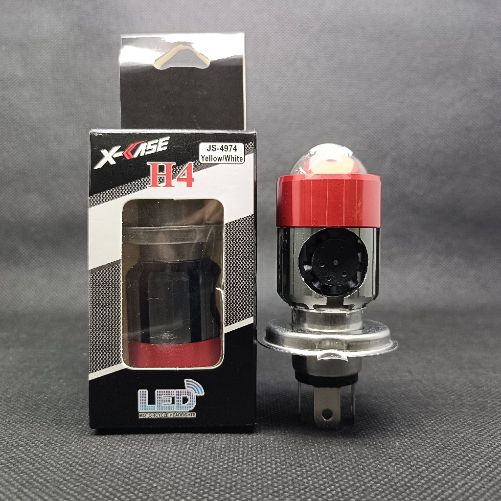Jual X CASE Lampu LED Motor H4 Laser 2 Warna Putih Kuning + Kipas ...