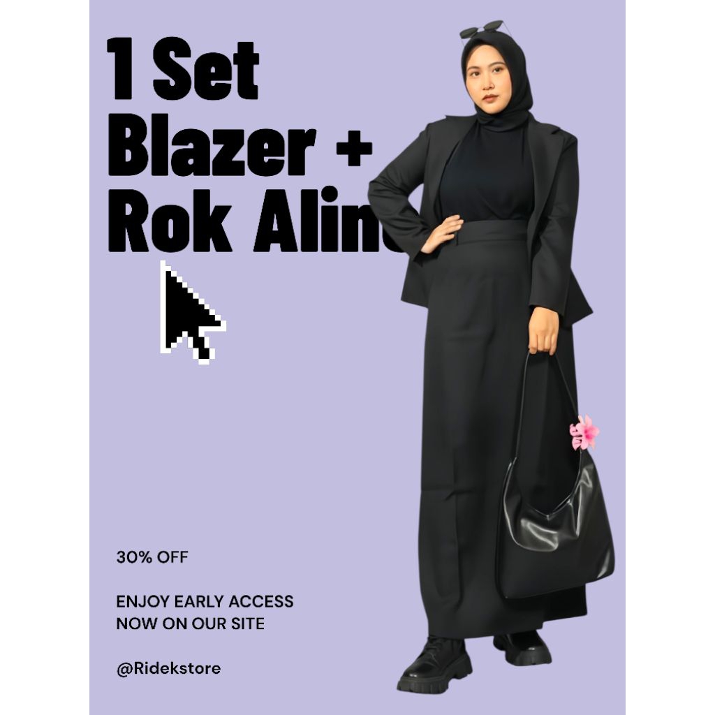 Jual Set Blazer & Rok A-Line Premium – Tampil Rapi & Elegan untuk Kerja ...