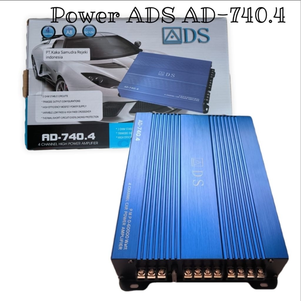 Jual Power amplifier ADS AD-740.4 MOSFET 4 chanel 60000watt | Shopee ...