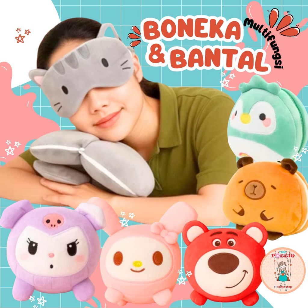 Jual Covers Neck Pillow Masker Penutup Mata Dengan Bantal Leher Motif ...