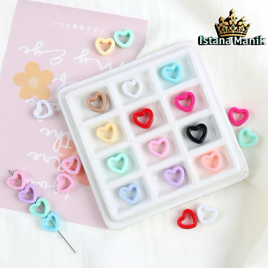Jual Manik Mote Pandora Love silver / Warna Konektor Manik Love Bolong ...