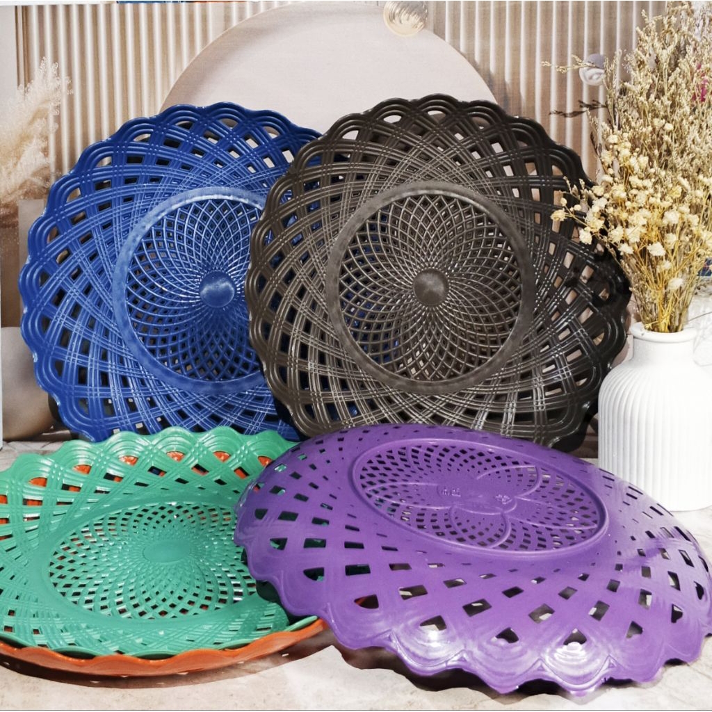 Jual PIRING ROTAN PLASTIK CEKUNG DIMENSI 24,5 CM PAKET 100 PCS Bonus ...