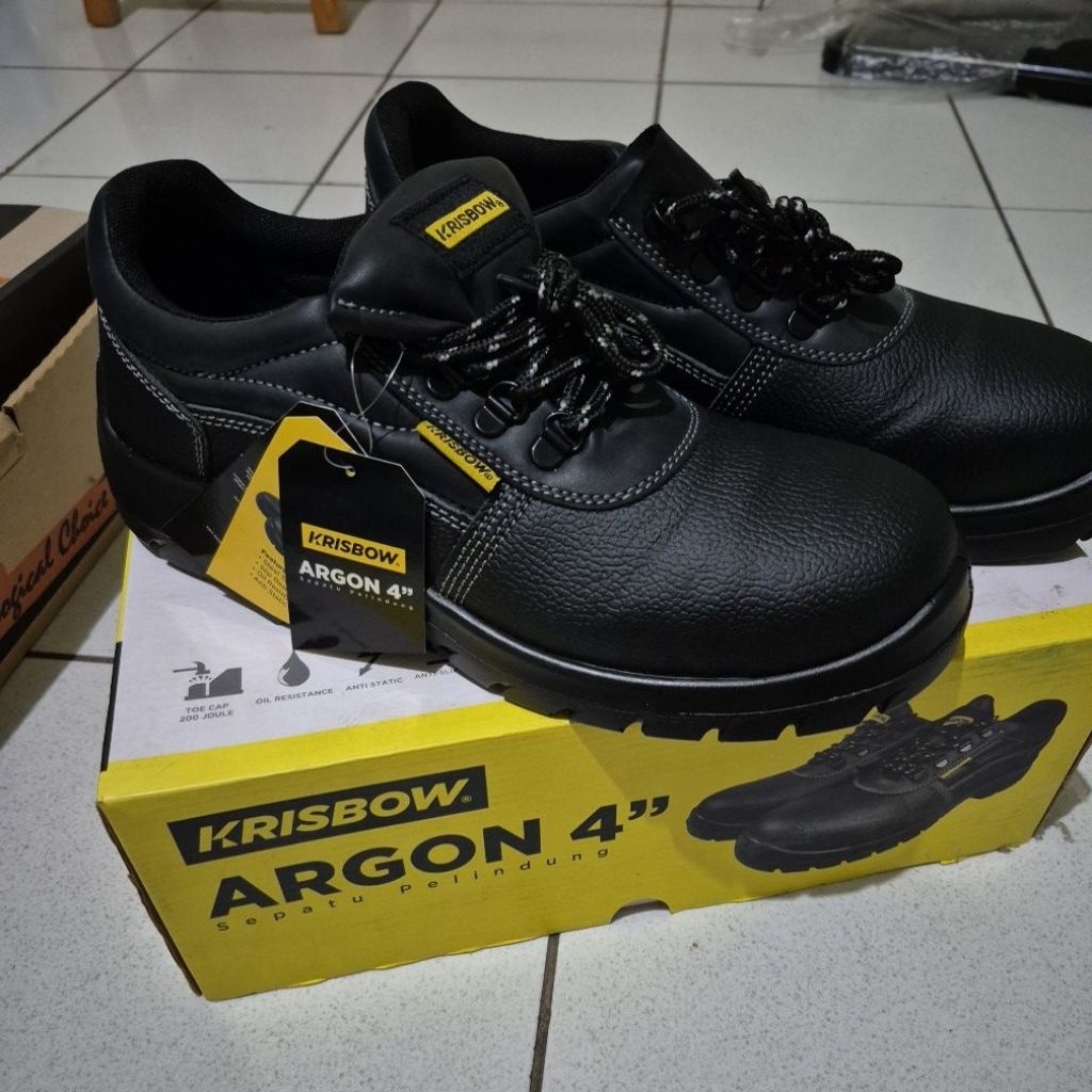 Jual safety shoes,sepatu keselamatan krisbow uk 10 | Shopee Indonesia