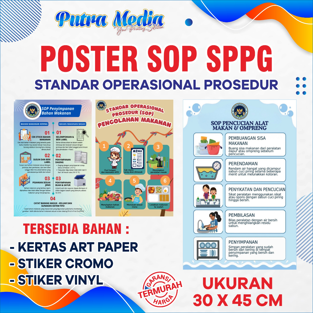 Jual POSTER SOP DAPUR SPPG & STIKER EDUKASI TERLARISS / BADAN GIZI ...