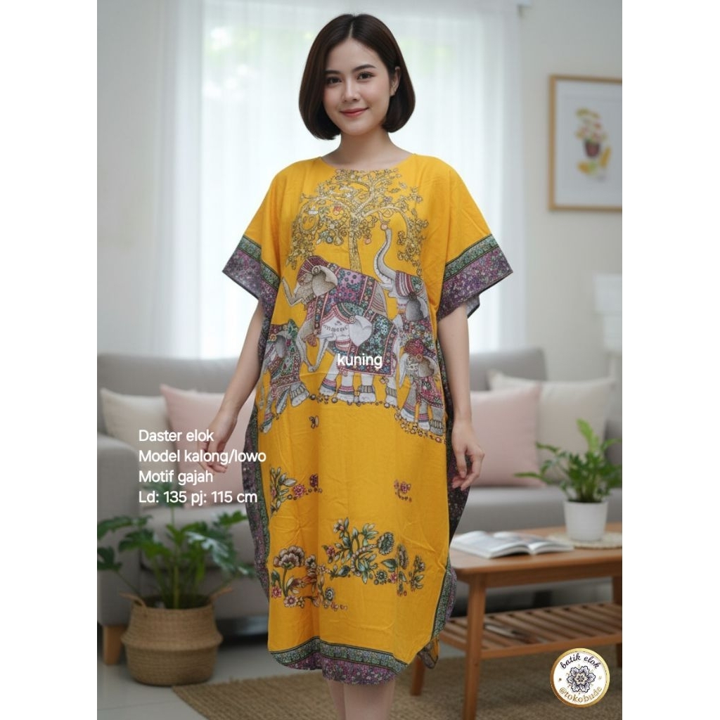 Jual Daster Kalong elok rayon batik adem bagus murah cantik | Shopee ...