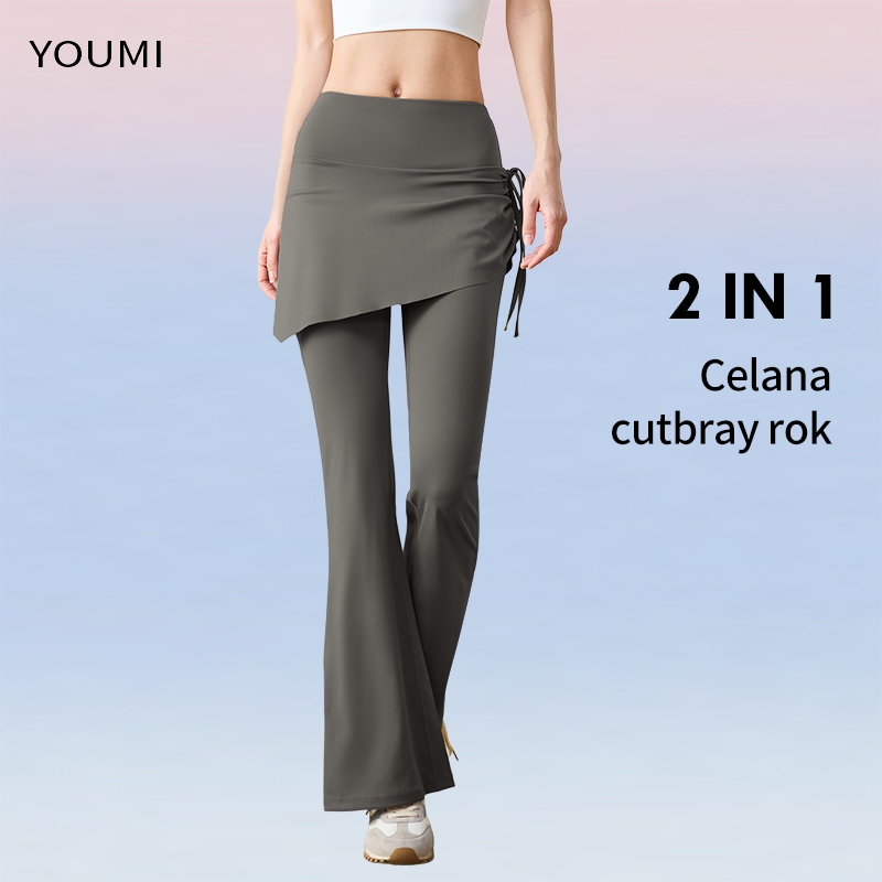 Jual Legging rok cutbray olahraga wanita High Waist Dengan Tali Serut ...