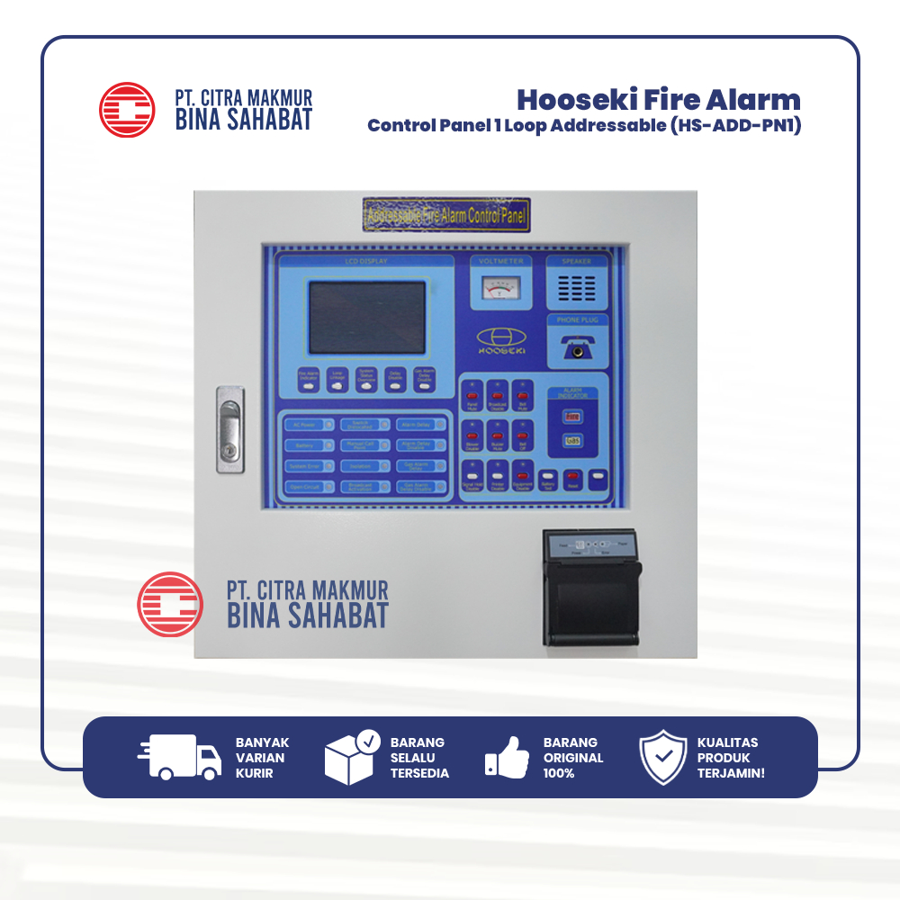 Jual Hooseki Addressable 1 Loop Fire Alarm Control Panel With Printer ...