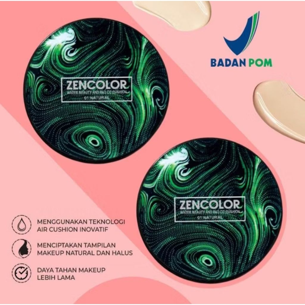 Jual (BPOM)ZENCOLOR BB Air Cushion cream-Matte finish- Mushroom head ...