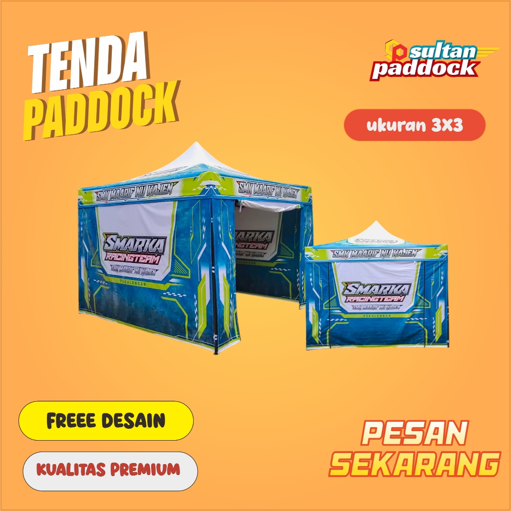 Jual Tenda Lipat / tenda paddock ukuran 3x3 Full dinding Rangka lipat ...
