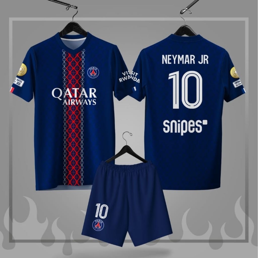 Jual Jersey anak PSG neymar HOME BIRU NAVY baju bola anak Paris Saint ...