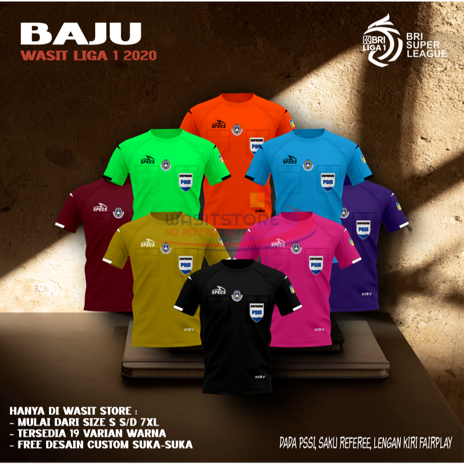 Jual BAJU WASIT LIGA1 2020/2021 BIG SIZE ( DADA PSSI - SAKU REFEREE ...