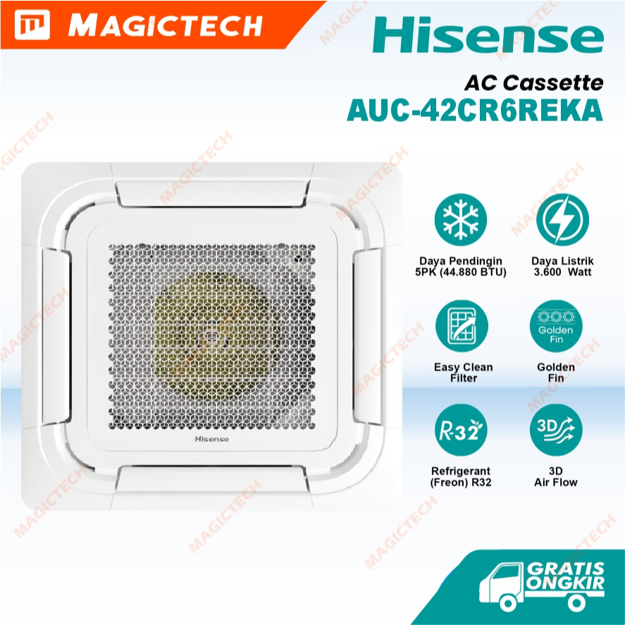 Jual AC Cassette Hisense AUC-42CR6REKA 5 PK R32 Golden Fin 5PK Fresh ...