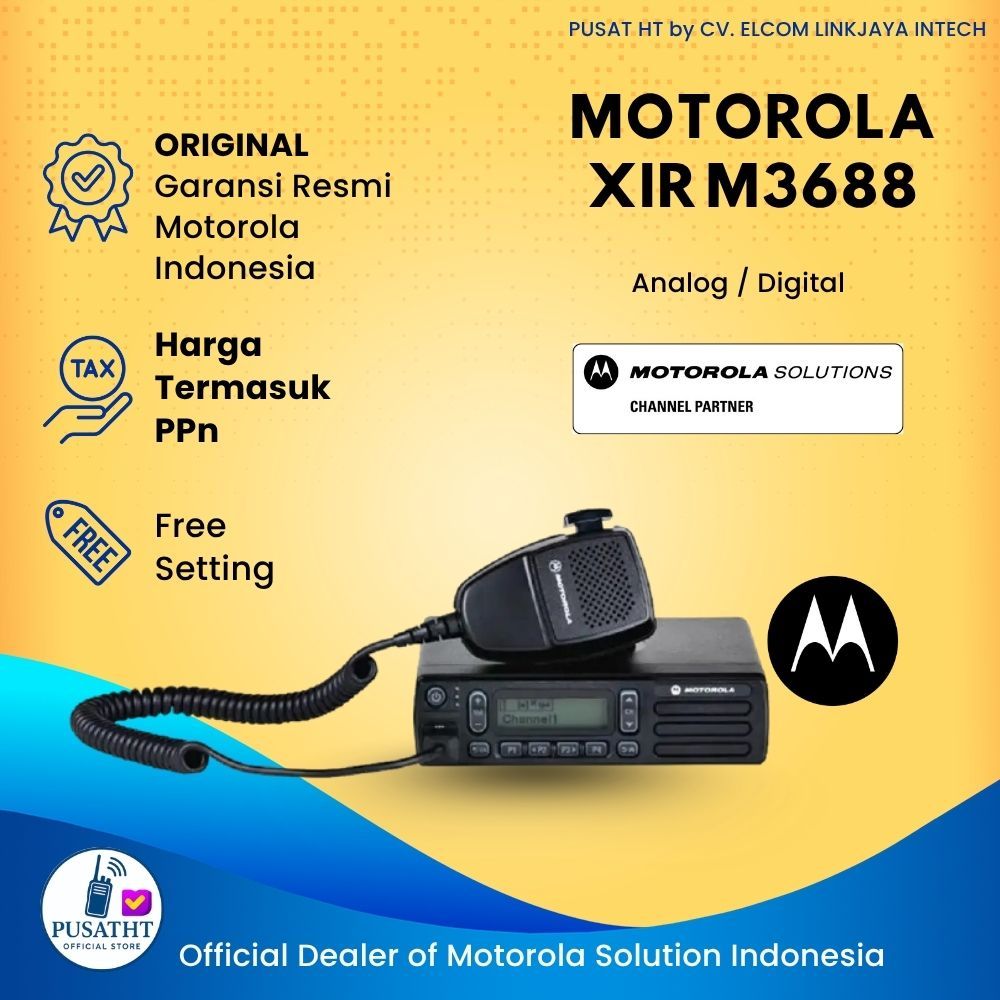 Jual Radio Rig Mobile Mobil Motorola XiR M3688 M 3688 UHF 40 WATT ...