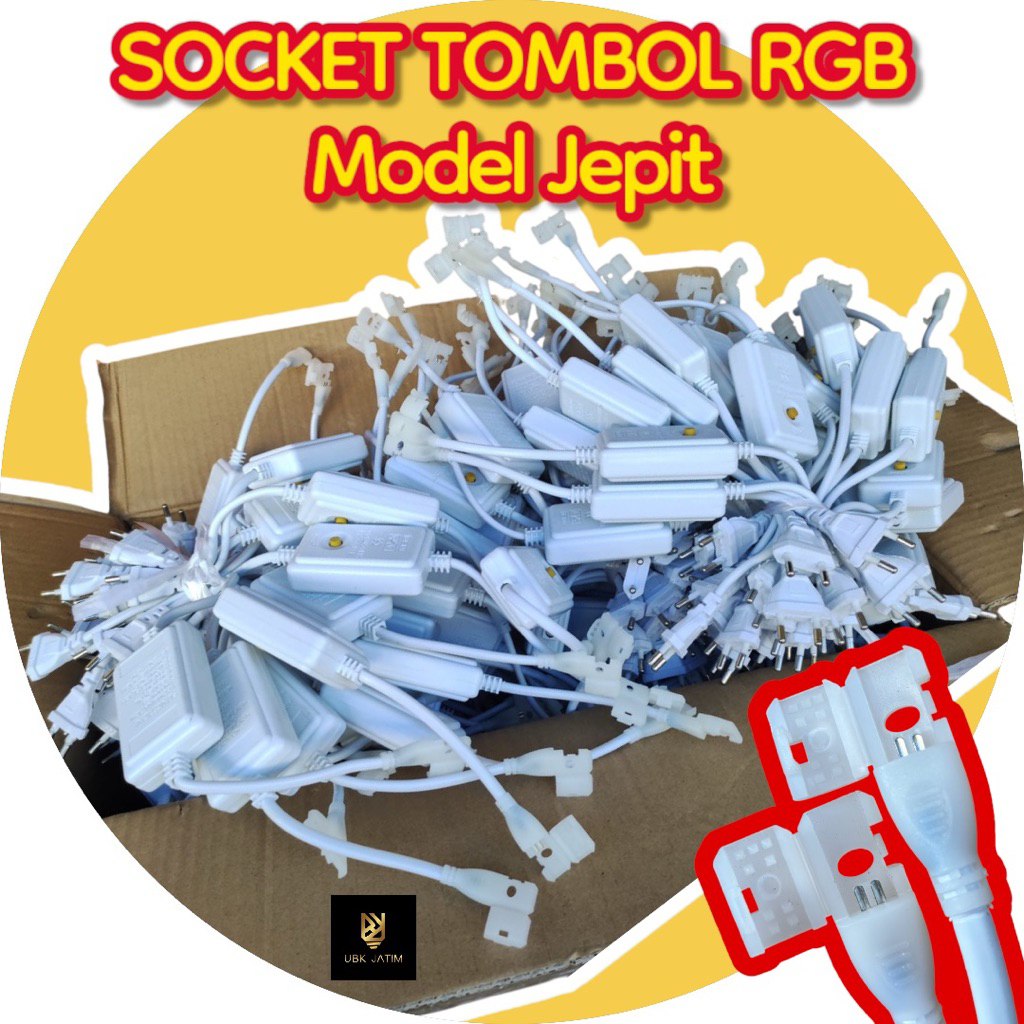 Jual SOCKET LED SELANG TOMBOL RGB KEDIP MODEL JEPIT | Shopee Indonesia