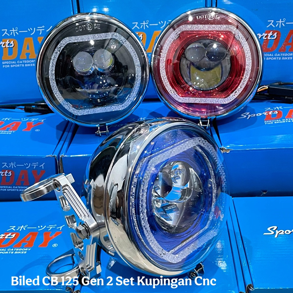 Jual Paket Biled CB 125 Dual Laser Gen 2 Set Kupingan Lampu Cnc Pnp CB ...