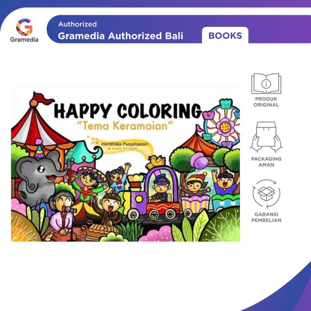 Jual GRAMEDIA BALI-Happy Coloring : Tema Keramaian | Shopee Indonesia