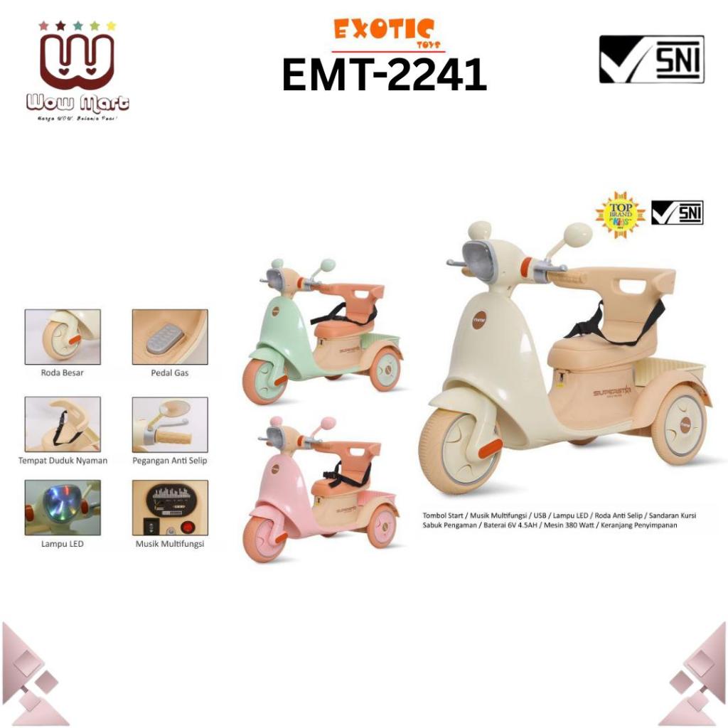 Jual EMT 2241 Exotic Kids Rechargeable Motorcycle // Mainan Motor Aki ...