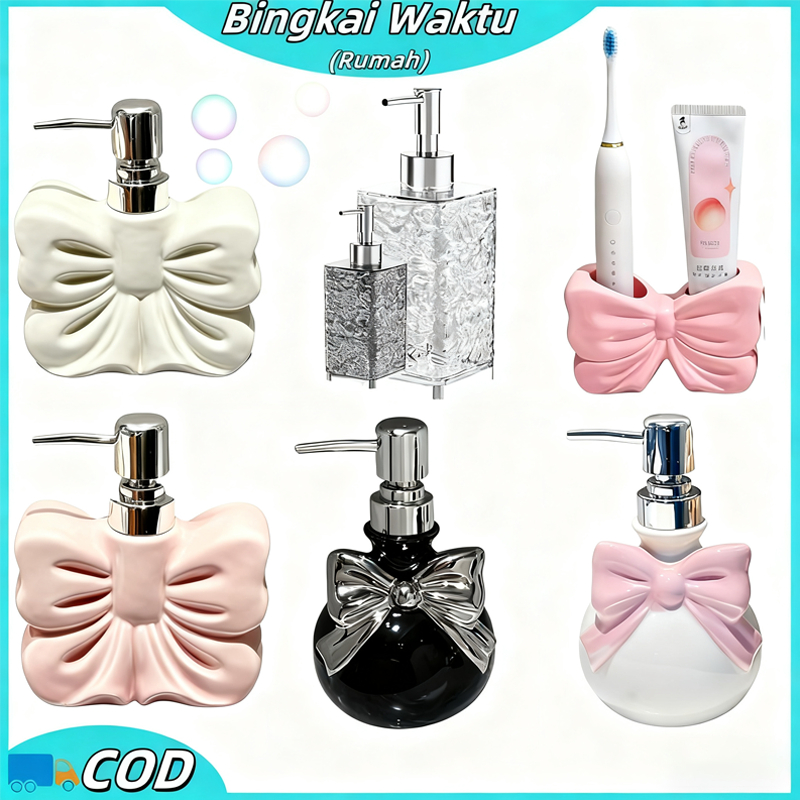 Jual Ribbon Soap Pump/Botol Sabun Bentuk Pita Cute Dispenser Soap/Botol ...