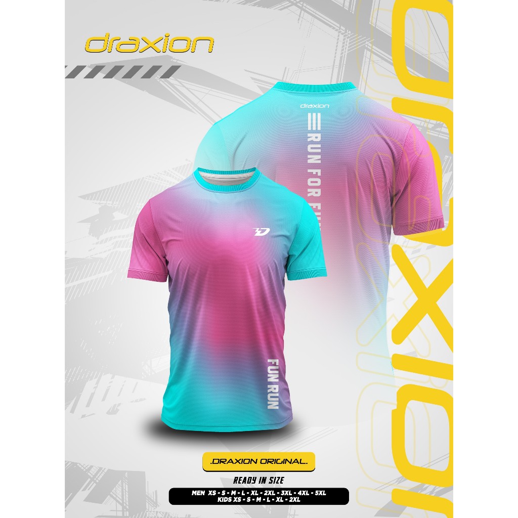 Jual Kaos Running Draxion – Baju Lari Olahraga Unisex Adem Quick Dry ...