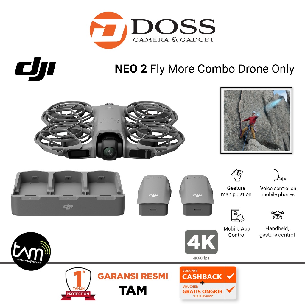 Jual DJI Neo 2 Fly More Combo DJI Neo2 Fly More Combo (Drone Only ...