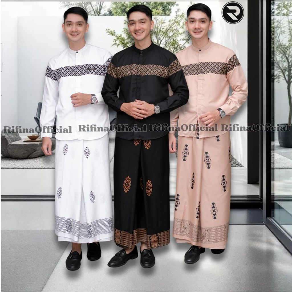 Jual Rifina Set SARKO Setelan Sarung Dan Koko Bahan Katun Pakaian ...