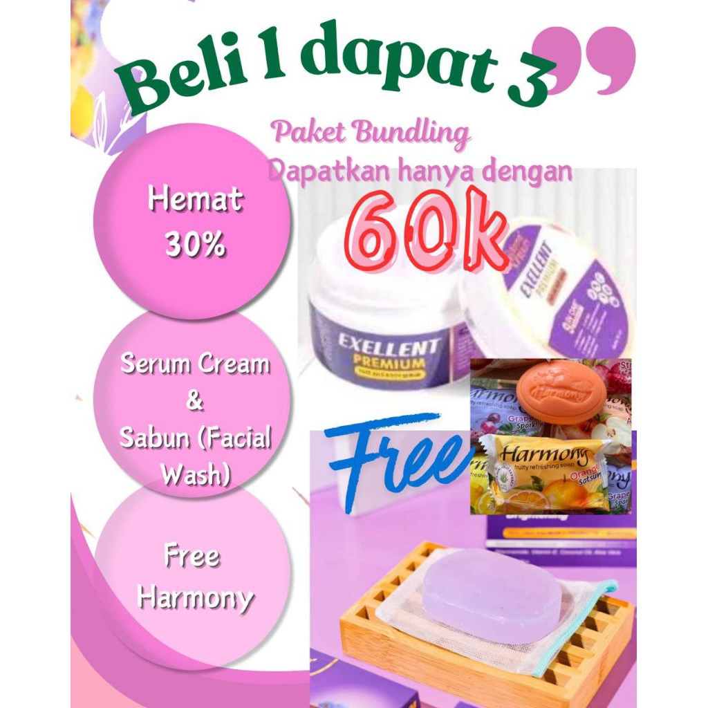 Jual PAKET BUNDLING [ BUY 1 GET 3] Barma Cream,Barma Soap,Sabun Harmony ...