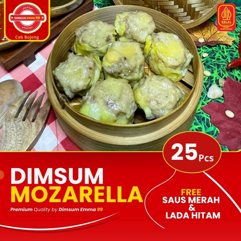 Jual Dimsum Ayam Mozzarella Frozen Premium & HALAL isi 25 pcs FREE Saus ...