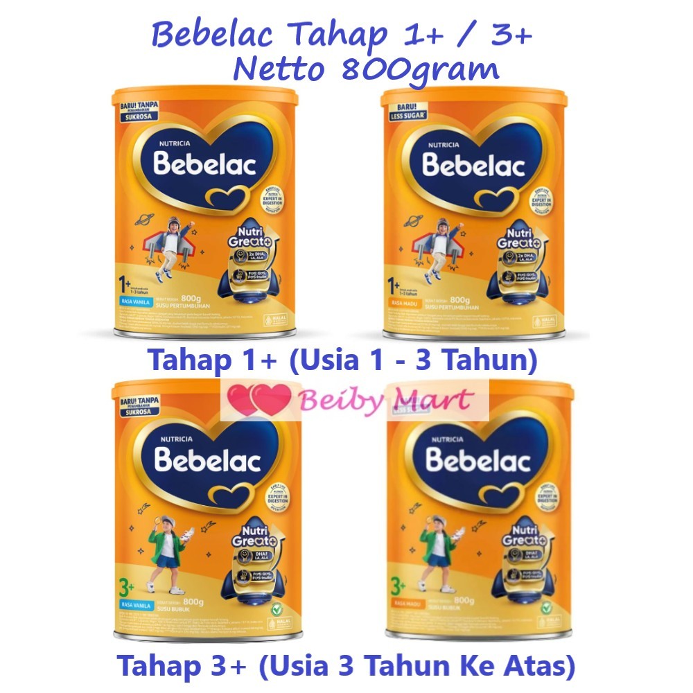 Jual Susu BEBELAC 1+ Tahap 3 / BEBELAC 3+ Tahap 4 Rasa Vanila /Madu ...