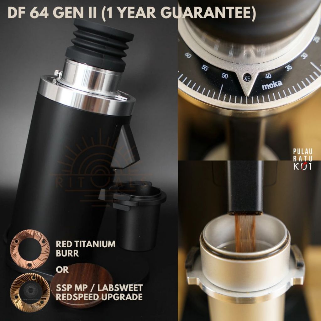 Jual DF64 Gen 2 Red Ti (New Edition 2025) Electric Coffee Grinder ...