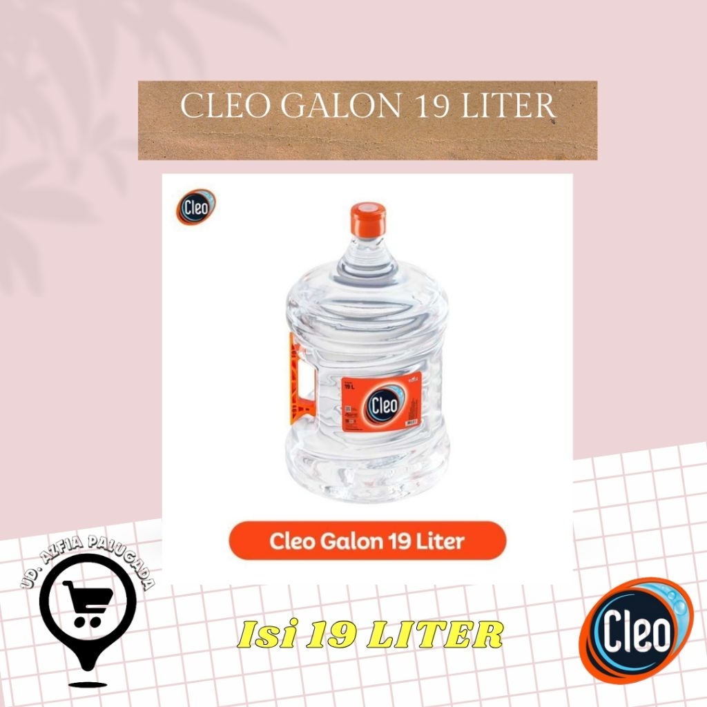Jual CLEO GALON 19 LITER (GALON+ISI) | Shopee Indonesia