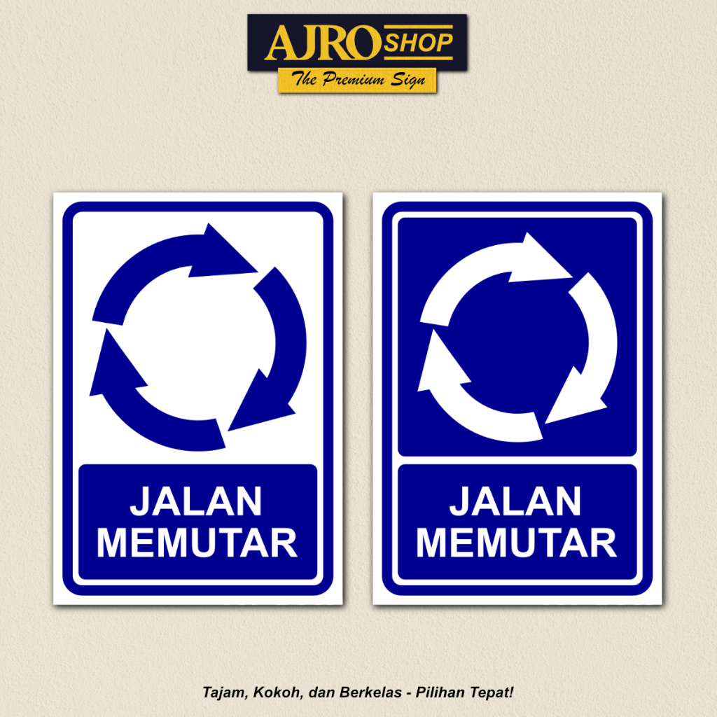 Jual Rambu Jalan Memutar - Akrilik / Stiker Vinyl | Shopee Indonesia