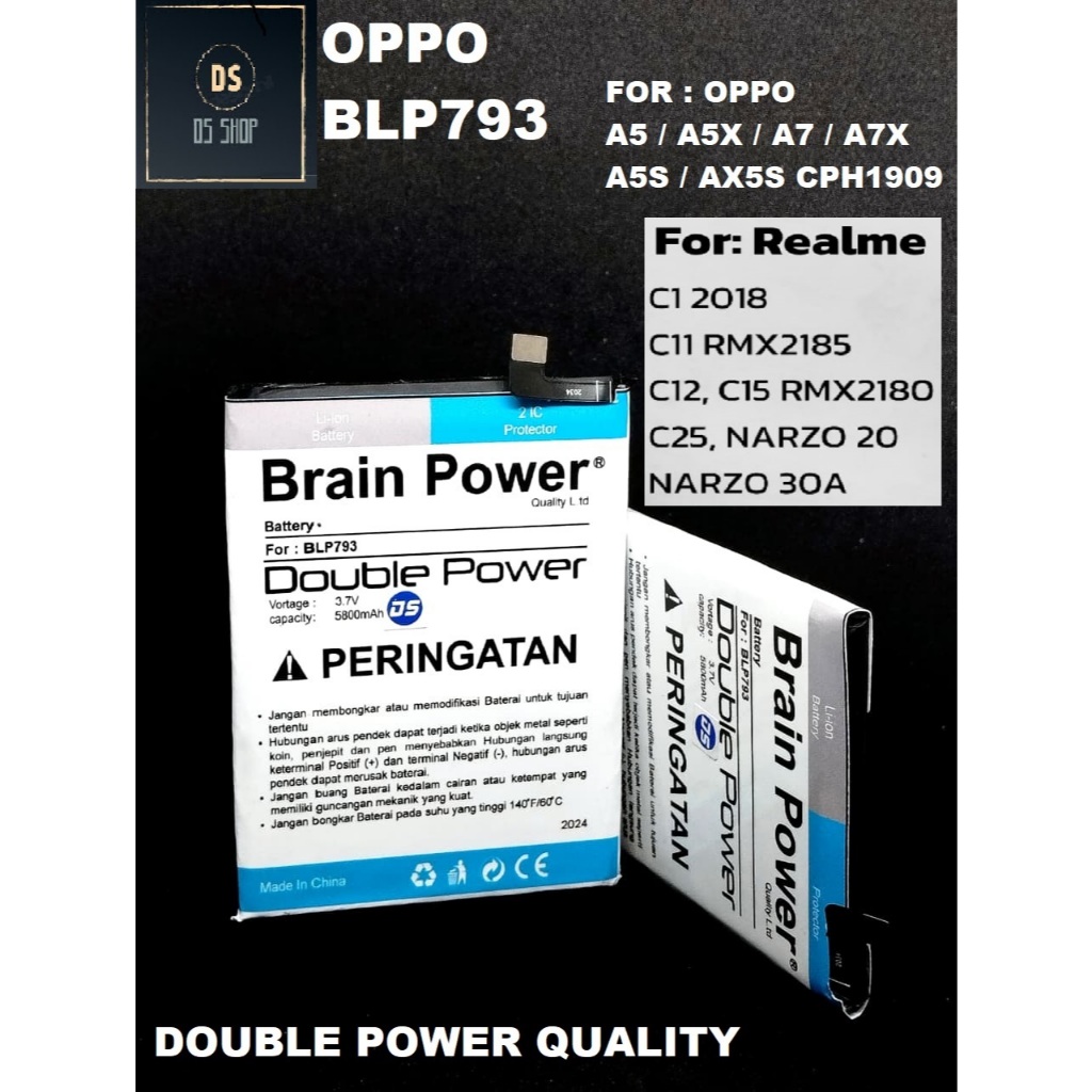 Jual BLP793 Double Power Battery Baterai HP Oppo Realme C11 / C12 / C15 ...