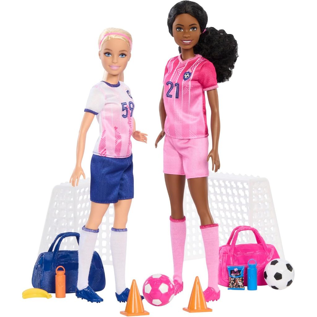 Jual BERMUTU Barbie Careers Playset, Soccer Player Set with 2 Fashion ...