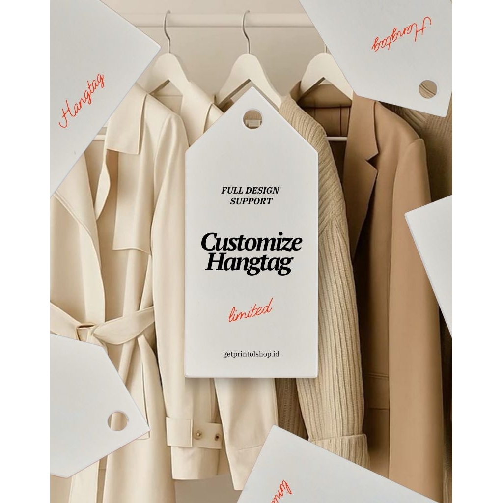 Jual Hangtag Pakaian Customize | Min Order 50 Pcs | Bahan Tebal Premium ...