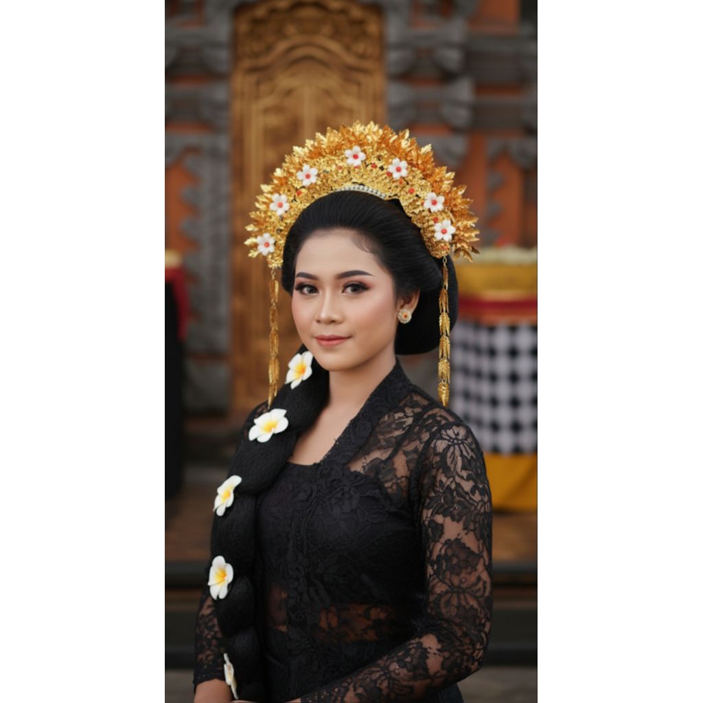 Jual SATU SET LANGSUNG PAKAI SANGGUL ADAT BALI DAN MAHKOTA BANDO ...