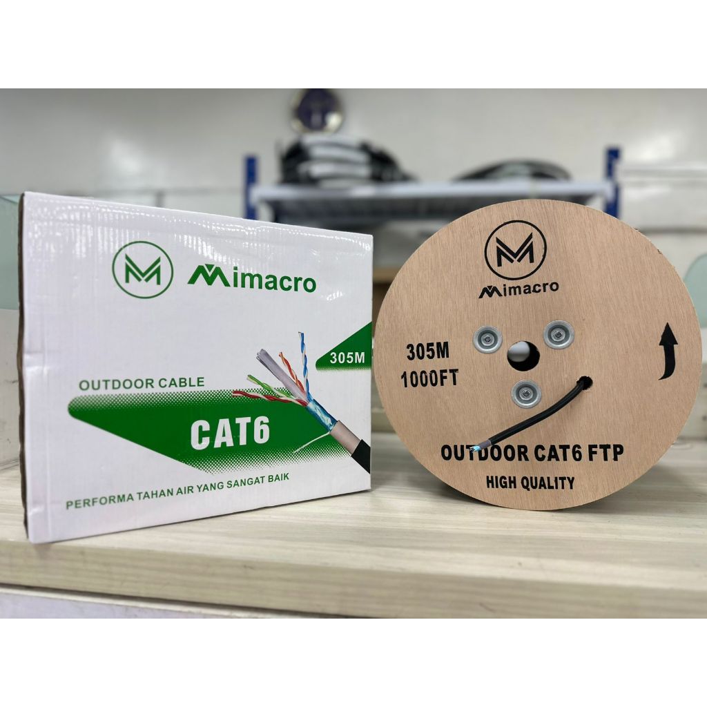 Jual KABEL LAN DOUBLE JACKET FTP CAT5E atau FTP Cat6 OUTDOOR HITAM ...