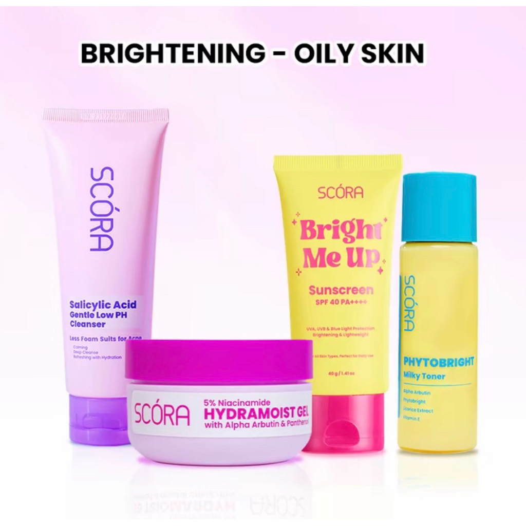 Jual SCORA 4in1 ( MOISTURIZER + SUNSCREEN + TONER + FACIAL WASH ...