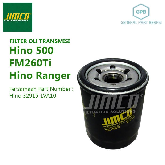 Jual Filter Oli Transmisi Hino 500 FM260 Ranger 32915-LVA10 Jimco ...