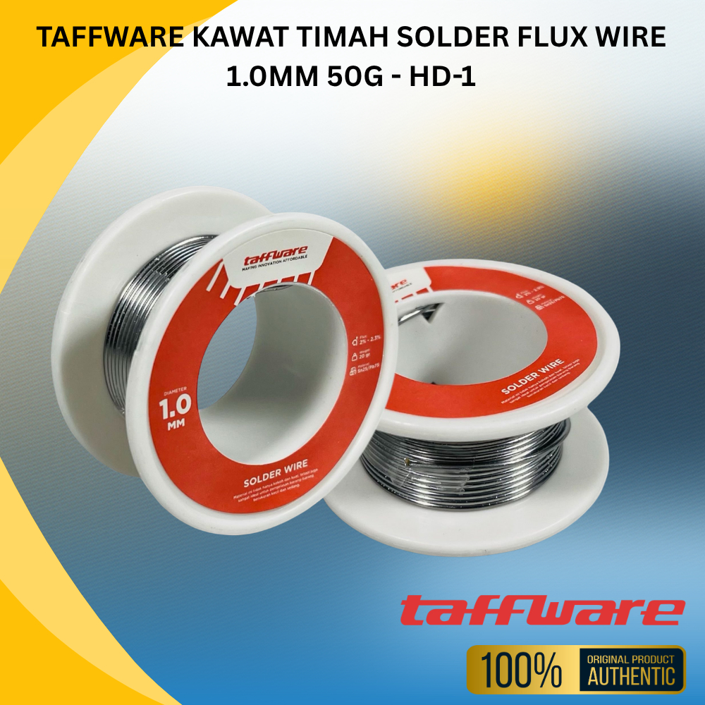 Jual Taffware Kawat Timah Solder Flux Wire 1.0mm 50g | Shopee Indonesia