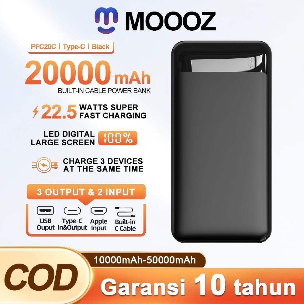 Jual MOOOZ Powerbank 30000mAh Mini with Fast Charging Power Bank LED ...