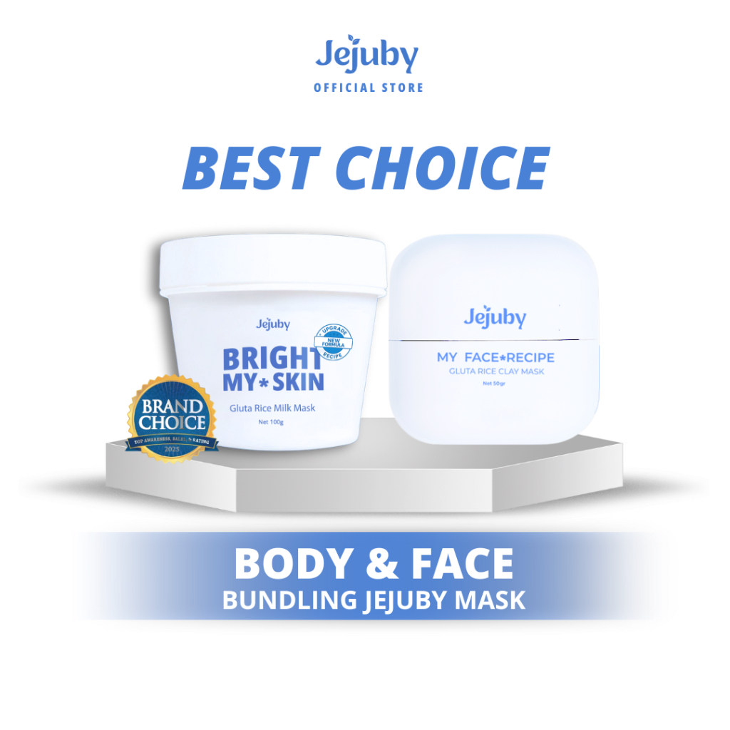 Jual [BUNDLING MASKER] Jejuby Gluta Rice Milk Mask 1Pcs & Gluta Rice ...
