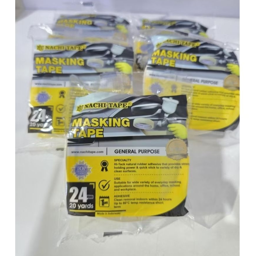 Jual Masking tape nachi/lakban kertas nachi uk. 24mm x 20yards (SATUAN ...