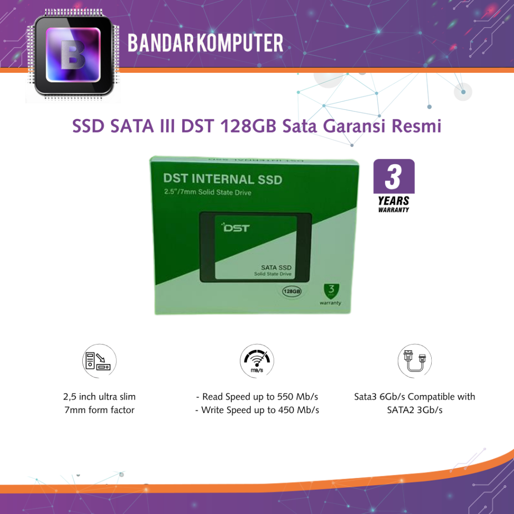 Jual SSD SATA III DST 128GB Sata Garansi Resmi | Shopee Indonesia