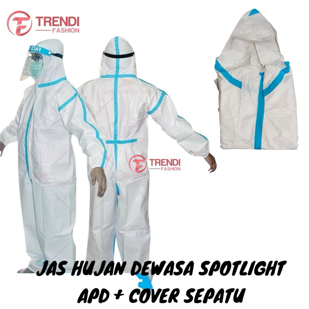 Jual Jas Hujan Spotlight APD Free Cover Sepatu Baju APD Baju Hazmat ...