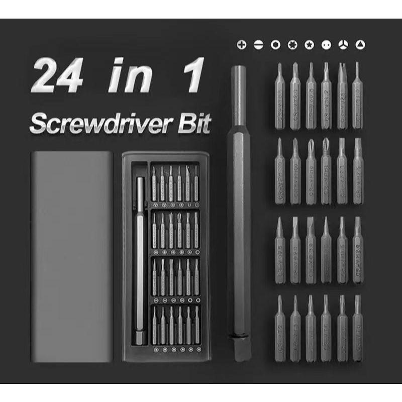 Jual Obeng Set 24in1 + BOX Obeng Magnet Multifungsi Isi 24 Screwdriver ...